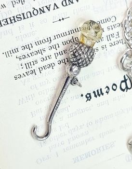 VICTORIAN Sterling Silver Thistle Button/Boot Hook Chatelaine Fob ...