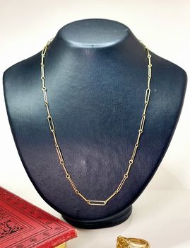 GORGEOUS 9ct Yellow Gold Fancy Paperclip Chain/Necklace. | Jewellery ...