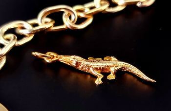 AWESOME 9ct Yellow Gold Crocodile Charm. | Jewellery Past and Present