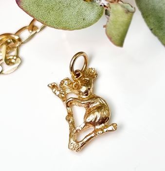 QUALITY 9ct Yellow Gold Solid Koala Charm. | Jewellery Past and Present
