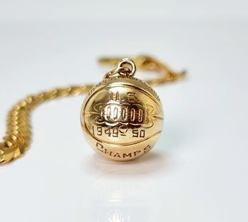AWESOME Vintage 14ct Gold Large Basketball Championship Pendant/Charm ...